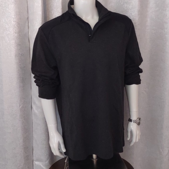 Perry Ellis | Shirts | Perry Ellis Hidden Zip Neck Gray Heather ...